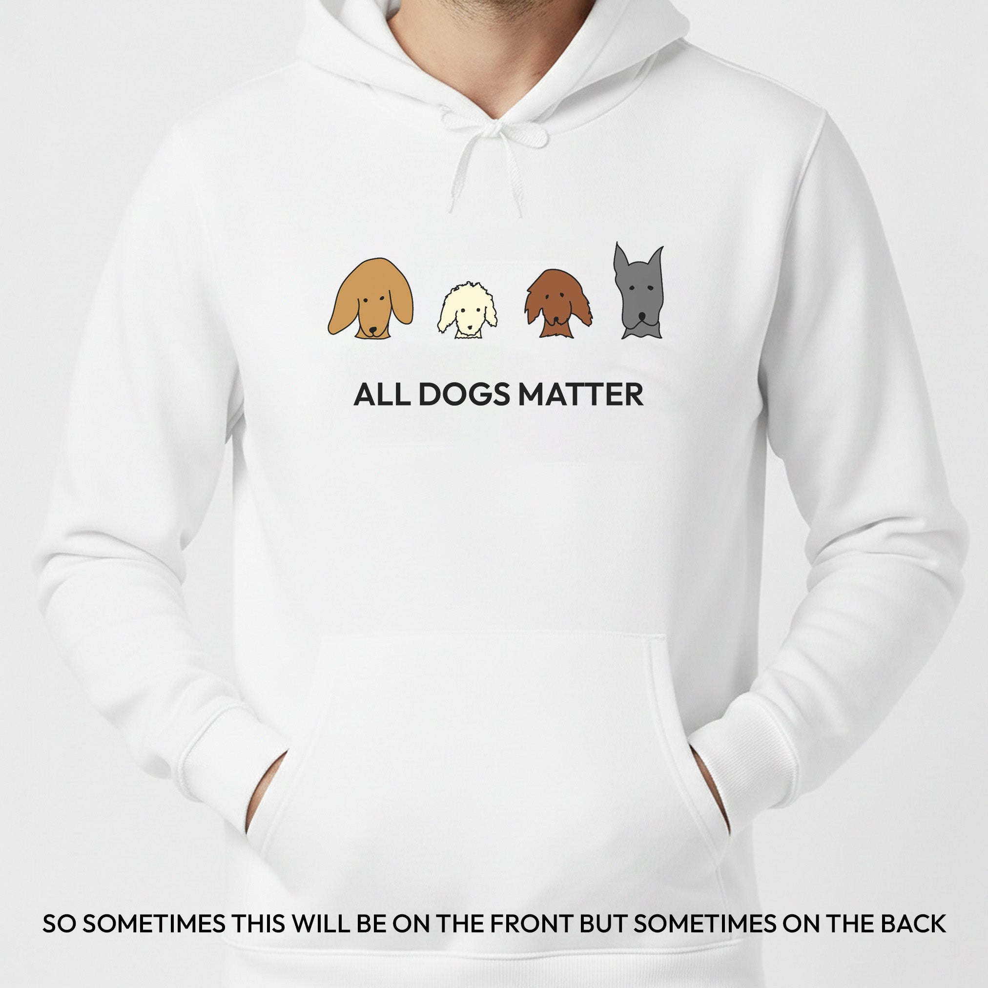 All Dogs Matter | Softstyle Fleece Hoodie | Rescue Collection | Color ...